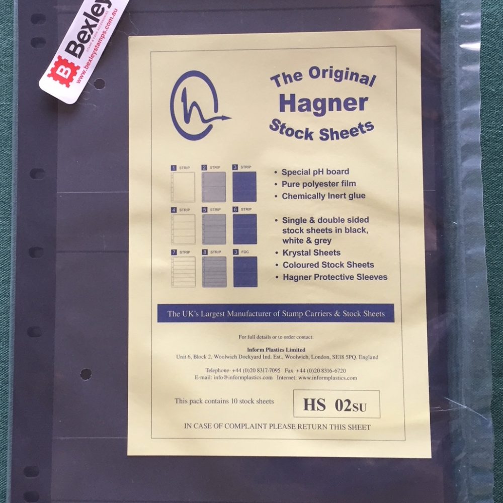 Hagner Stocksheets (Pack of 10) - Bexley Stamp and Coin Accessories