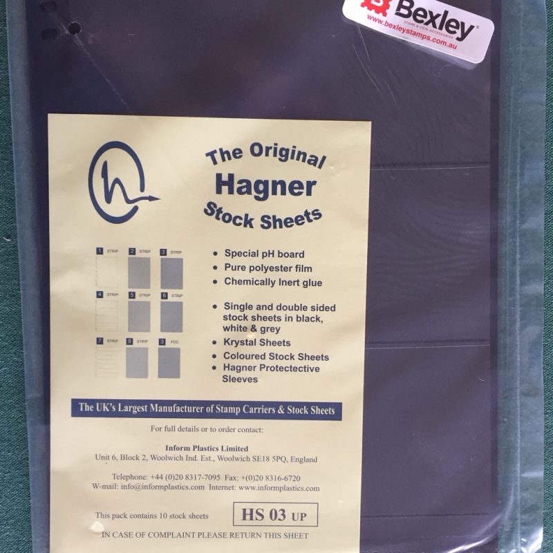 Hagner Stocksheets (Pack of 10) - Bexley Stamp and Coin Accessories