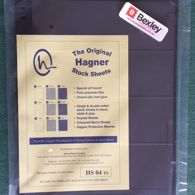 Hagner Stocksheets (Pack of 10) - Bexley Stamp and Coin Accessories