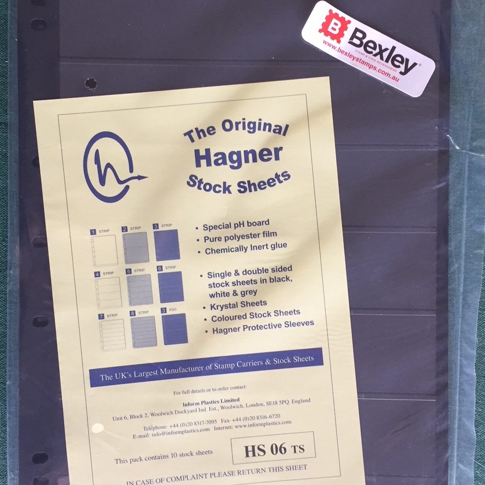 Hagner Stocksheets (Pack of 10) - Bexley Stamp and Coin Accessories