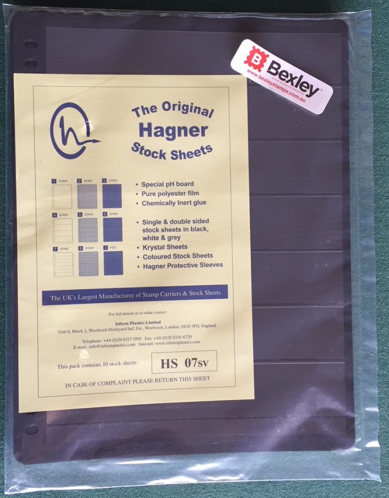Hagner Stocksheets (Pack of 10) - Bexley Stamp and Coin Accessories