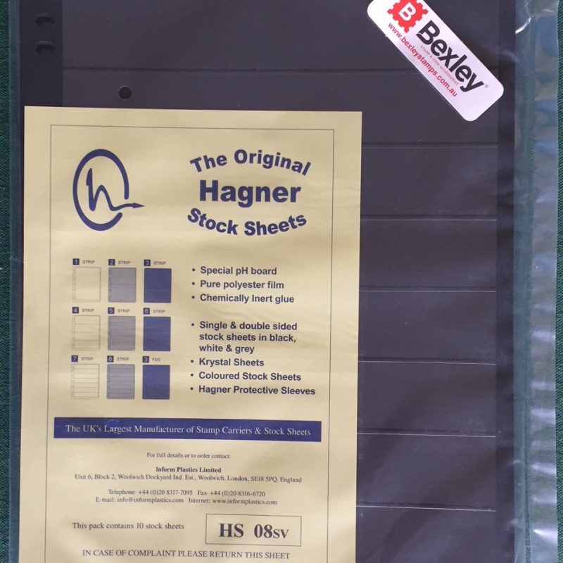 Hagner Stocksheets (Pack of 10) - Bexley Stamp and Coin Accessories
