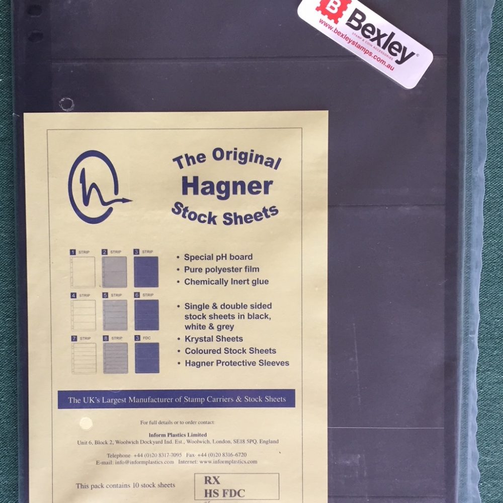Hagner Stocksheets (Pack of 10) - Bexley Stamp and Coin Accessories