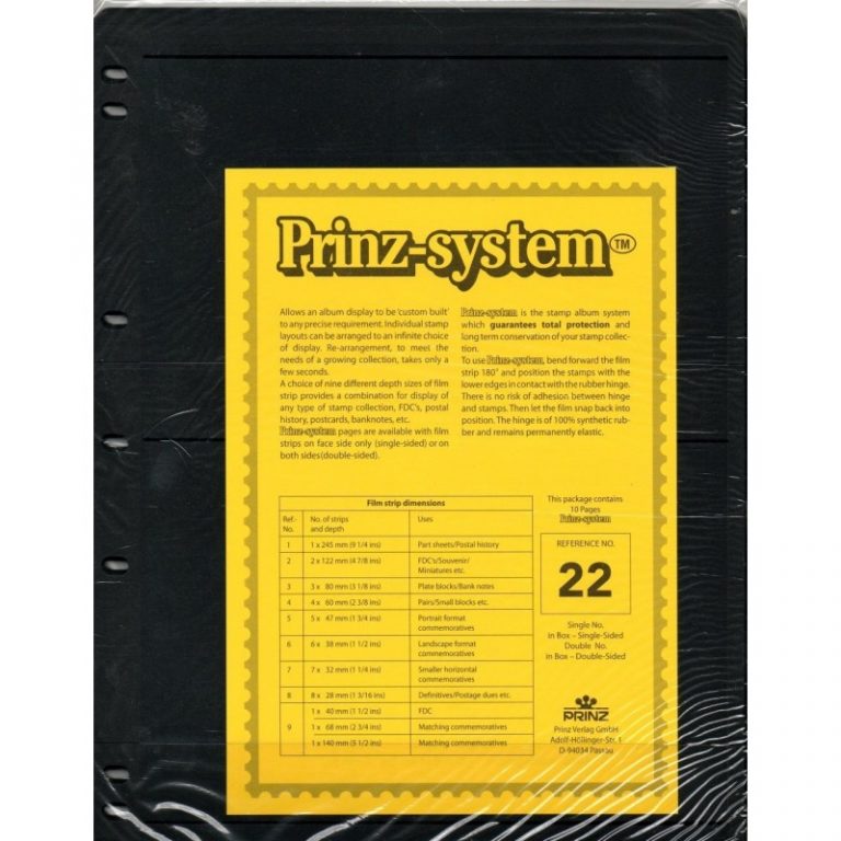 PRINZ Double Sided Stock Sheets - Bexley Stamp and Coin Accessories