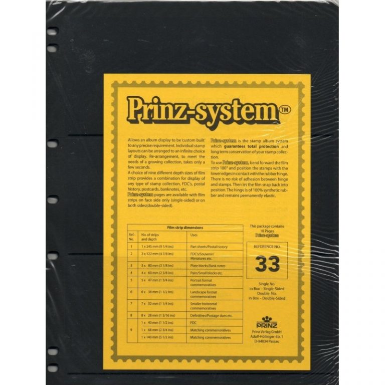 PRINZ Double Sided Stock Sheets - Bexley Stamp and Coin Accessories