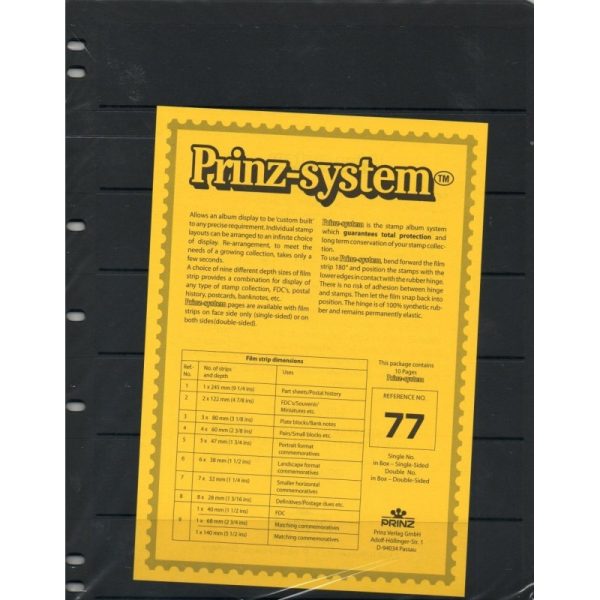 PRINZ Double Sided Stock Sheets - Bexley Stamp and Coin Accessories
