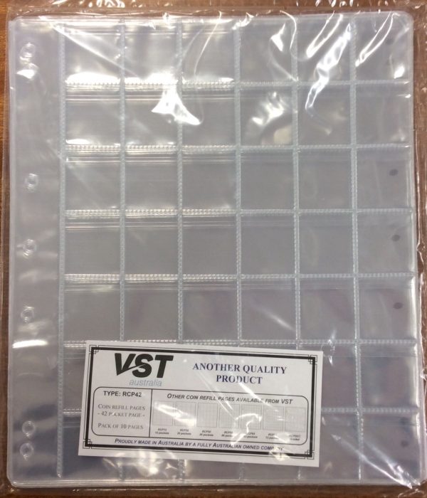 VST Coin & Card Album Refill Pages - Bexley Stamp and Coin Accessories