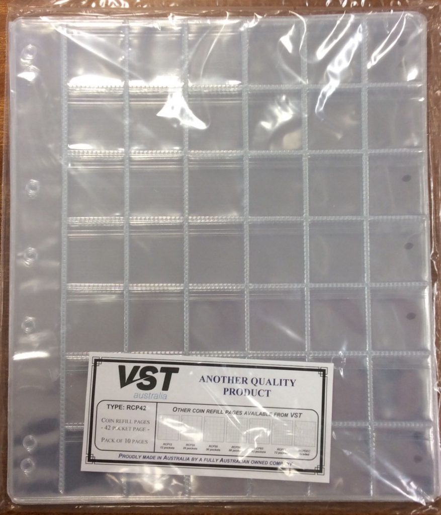 VST Coin & Card Album Refill Pages - Bexley Stamp and Coin Accessories