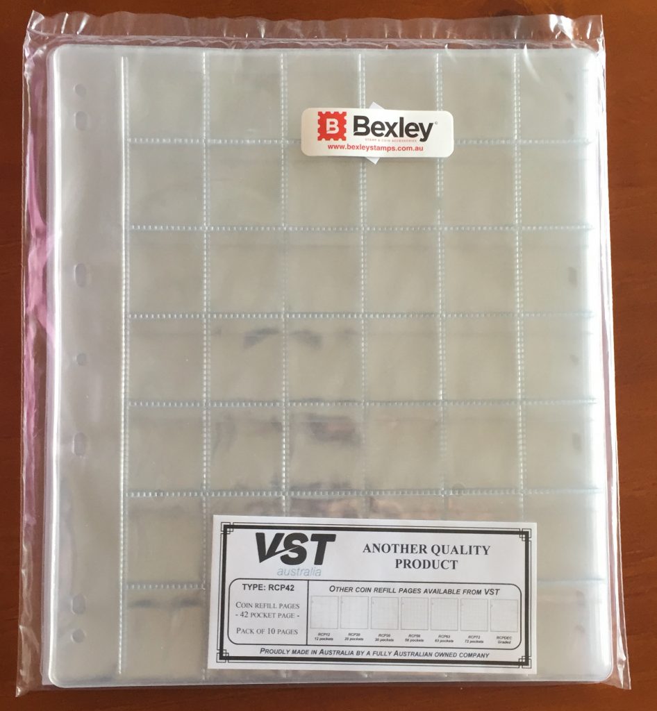 VST Coin & Card Album Refill Pages - Bexley Stamp and Coin Accessories