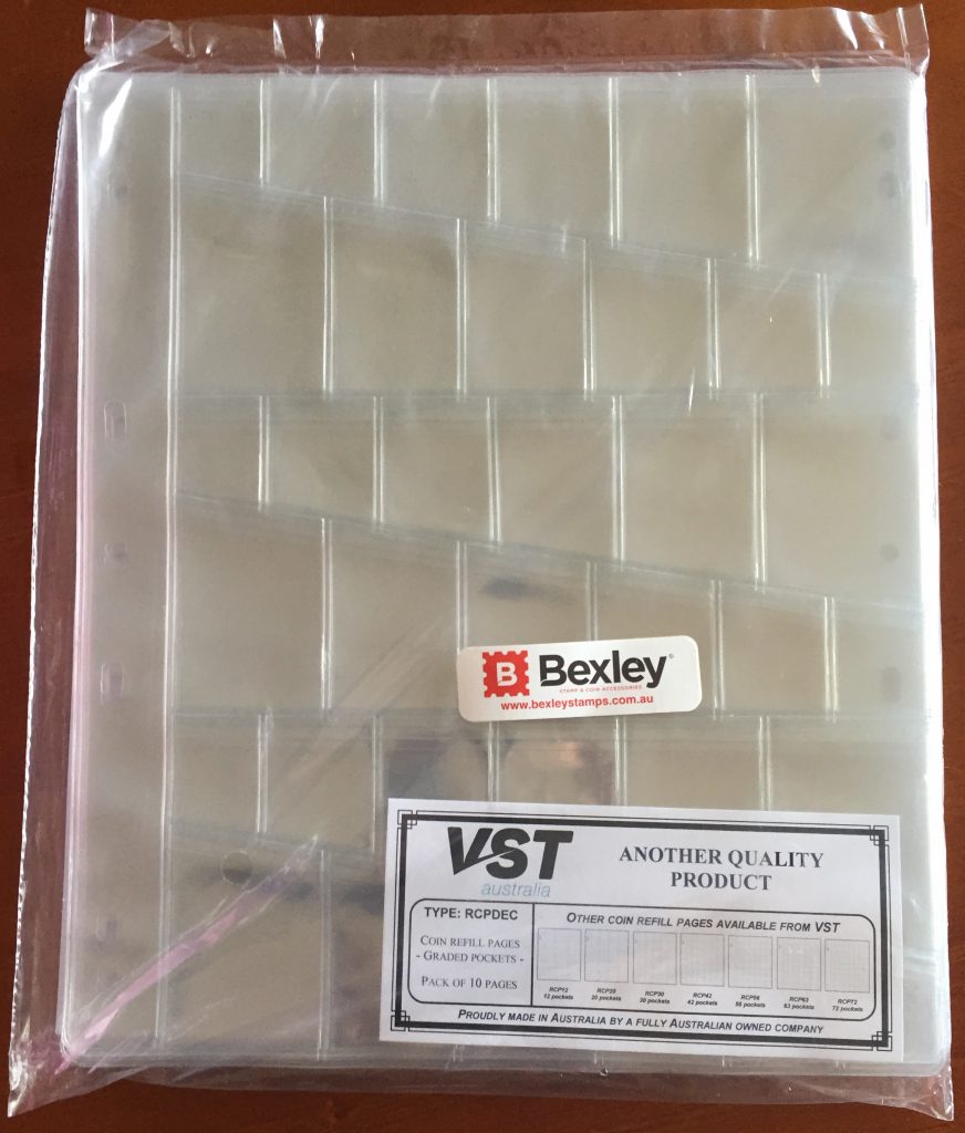 VST Coin & Card Album Refill Pages - Bexley Stamp and Coin Accessories