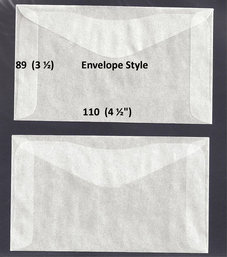 Glassine Envelopes & Bags - Bexley Stamp and Coin Accessories