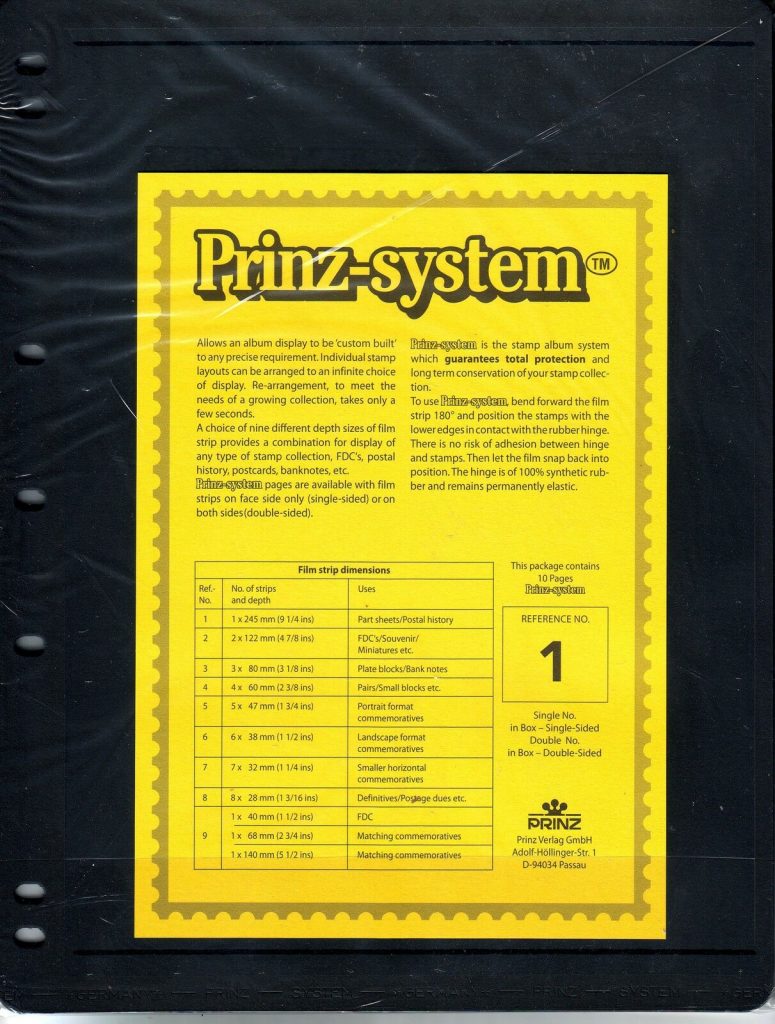 PRINZ Single Sided Stocksheets - Bexley Stamp and Coin Accessories