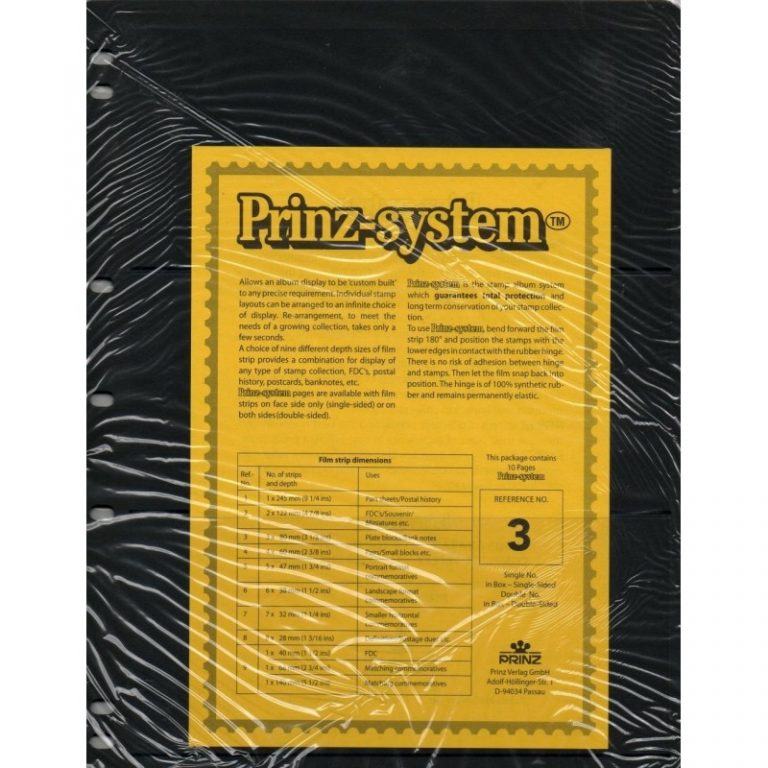 PRINZ Single Sided Stocksheets - Bexley Stamp and Coin Accessories