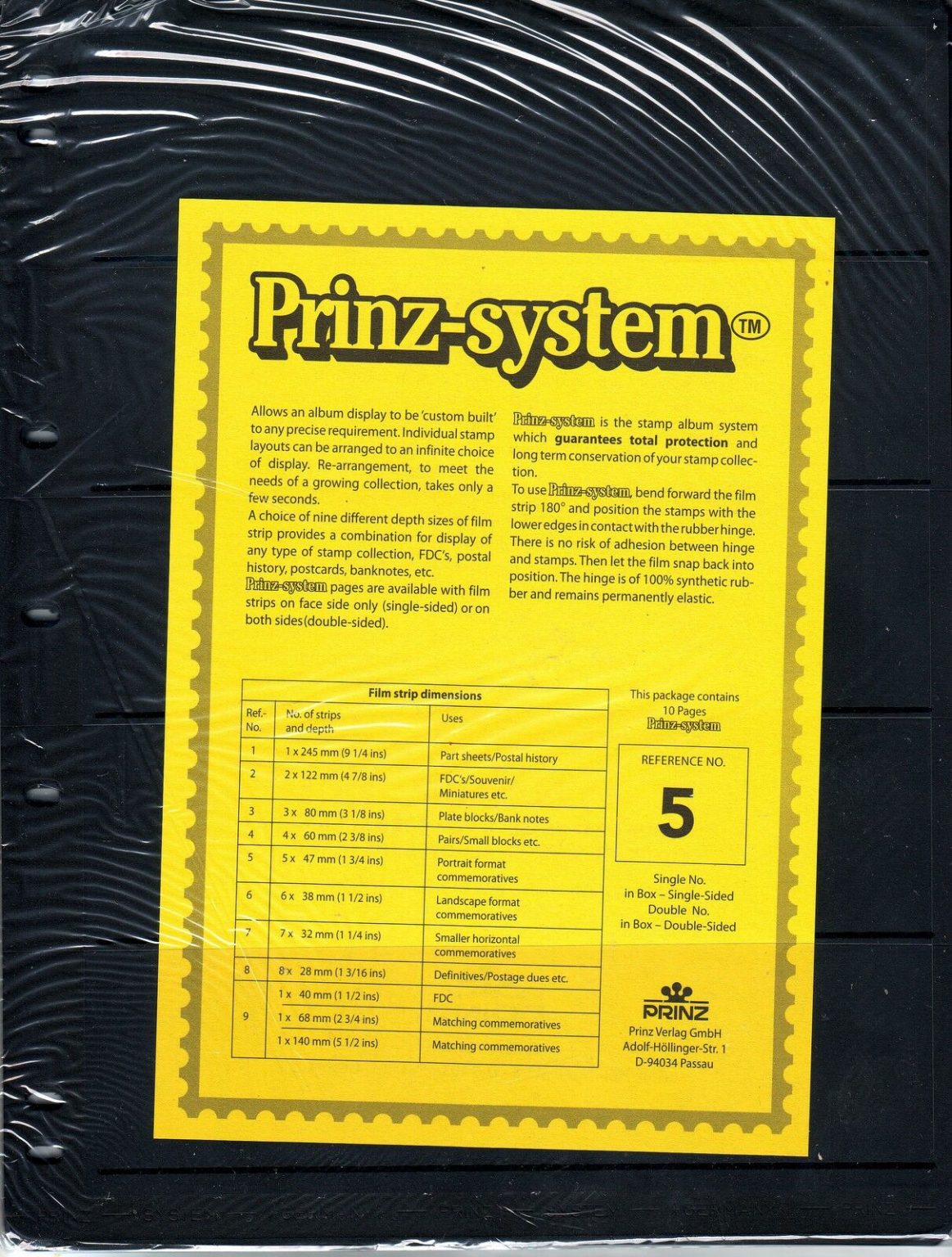 PRINZ Single Sided Stocksheets - Bexley Stamp and Coin Accessories