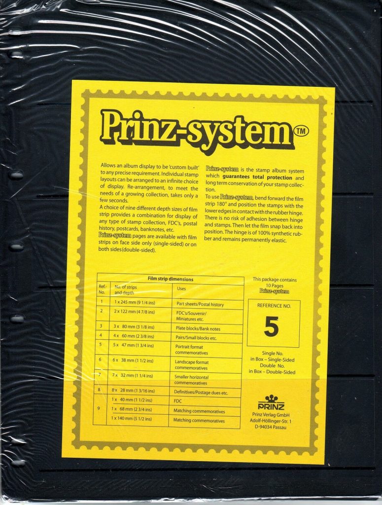 PRINZ Single Sided Stocksheets - Bexley Stamp and Coin Accessories