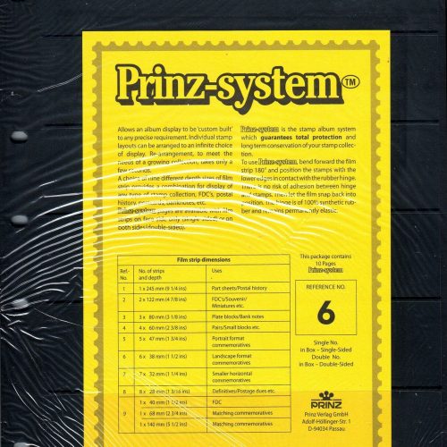 PRINZ Single Sided Stocksheets - Bexley Stamp and Coin Accessories