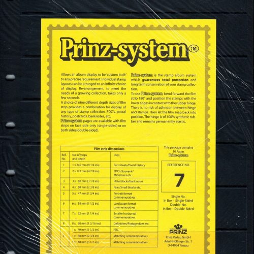 PRINZ Single Sided Stocksheets - Bexley Stamp and Coin Accessories