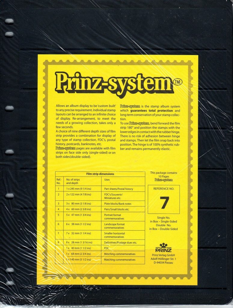 PRINZ Single Sided Stocksheets - Bexley Stamp and Coin Accessories
