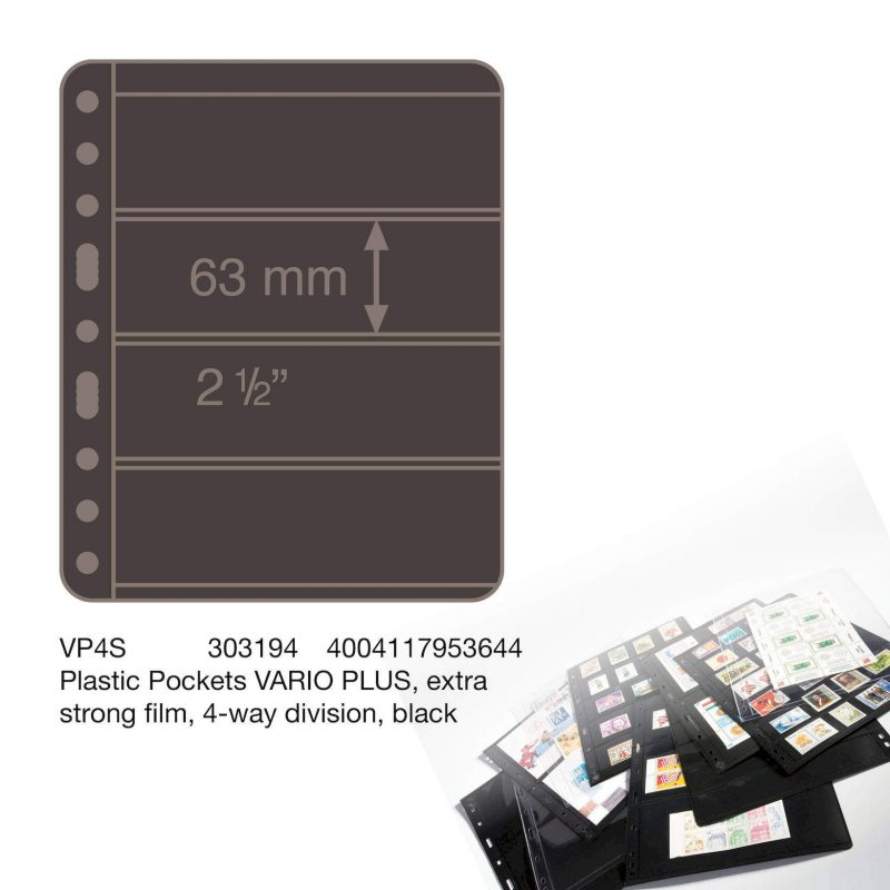 VARIO Stocksheets (Pack of 5) - Bexley Stamp and Coin Accessories